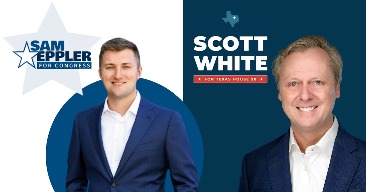 Sam Eppler + Scott White Euless Blockwalk! #Team98 · Mothers for Democracy